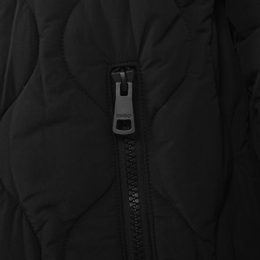 Hugo Blue Boho Slim Fit Quilted Jacket Black Mainline Menswear
